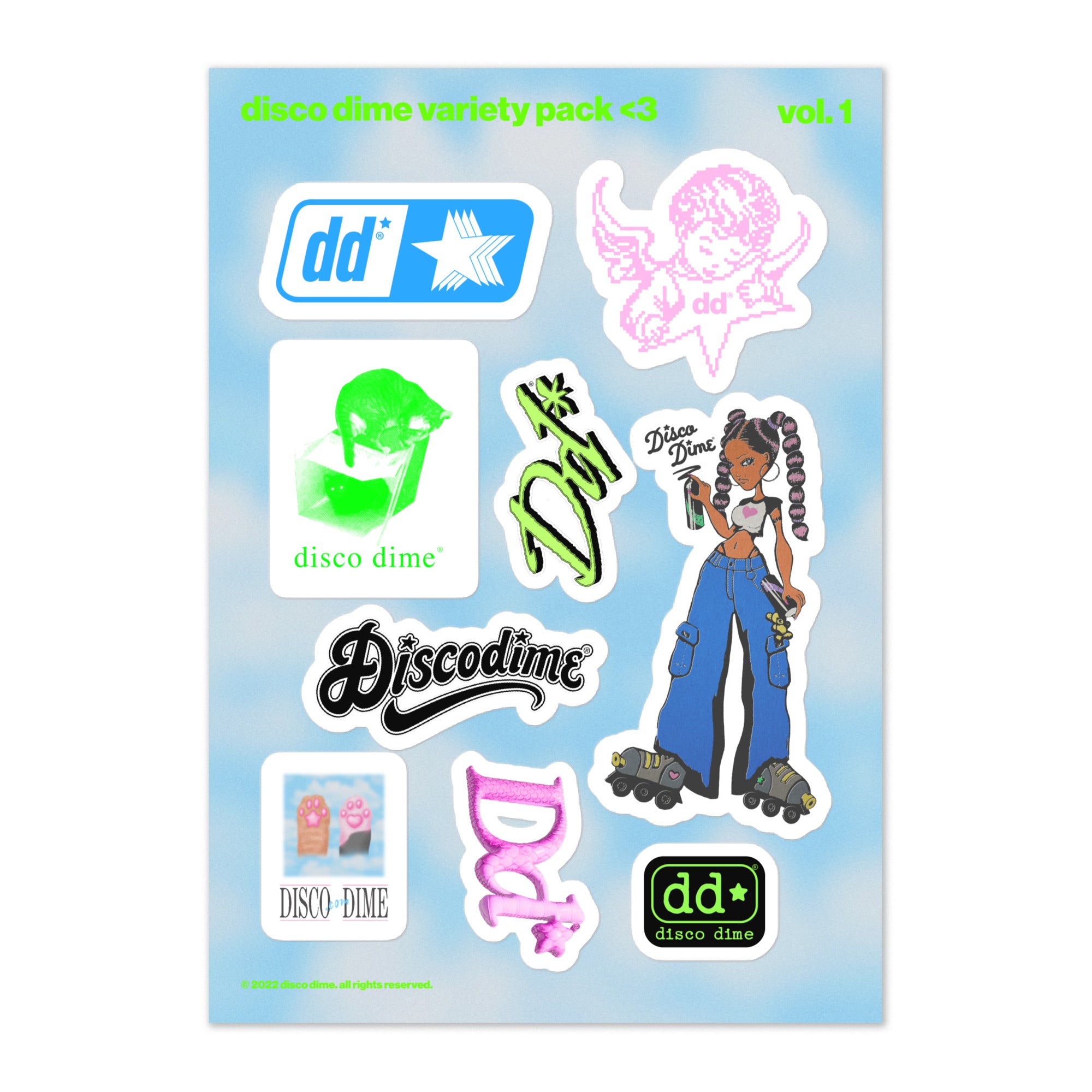 Disco Dime® Variety Pack Vol. 2 Sticker Sheet
